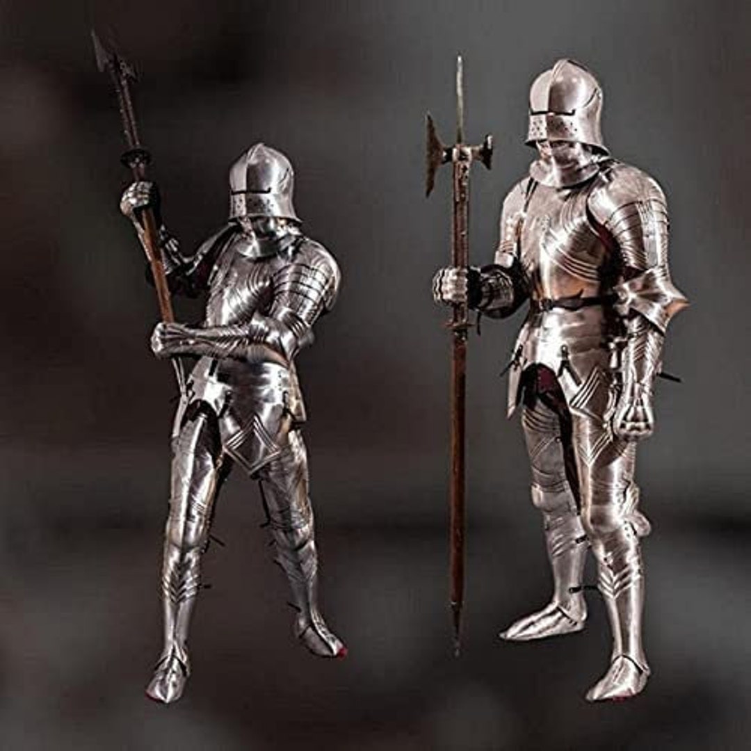 Wearable Medieval Knight Suit of Armor, 18 Gauge Steel, Adjustable Size ...