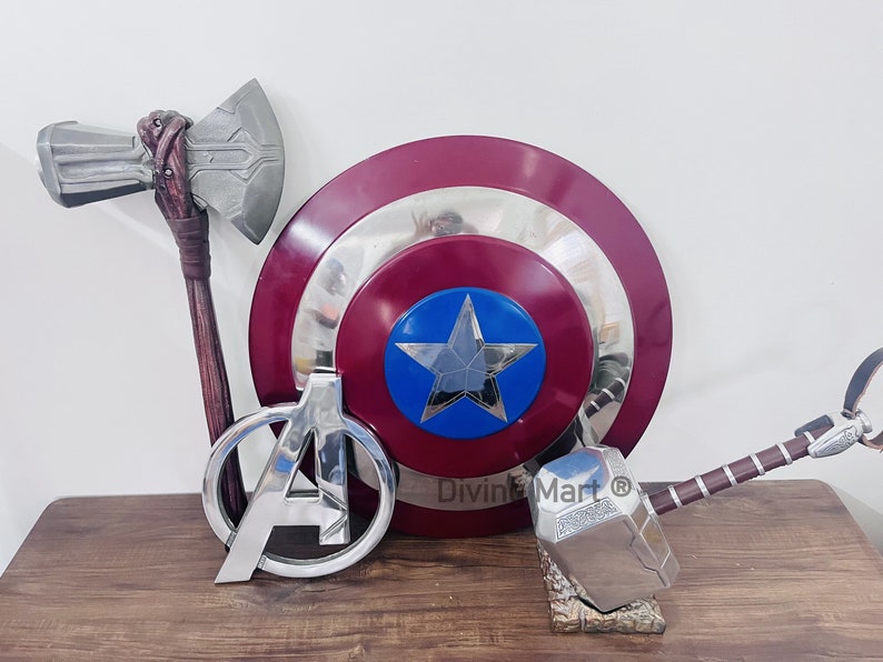 Full Set of Marvel. Thor Stormbreaker Axe. Marvel Legends Thor Hammer ...