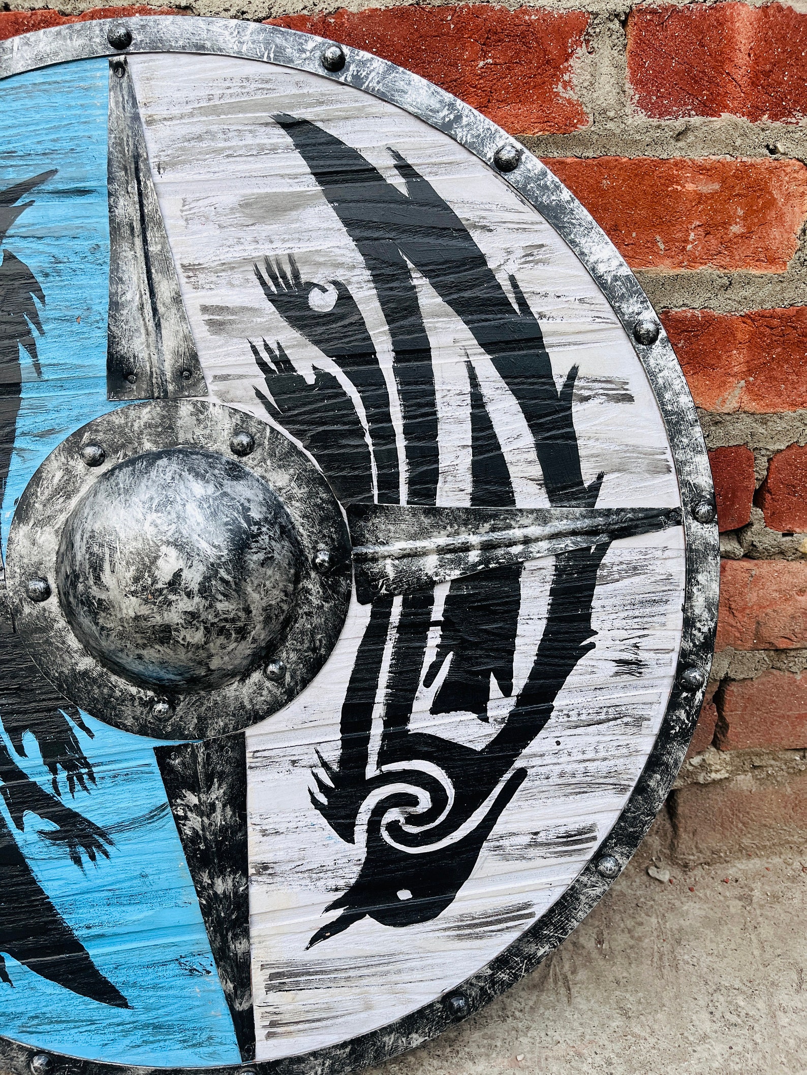Viking Valhalla Raven Wooden Shield ~ Medieval Viking Warrior Shield ...