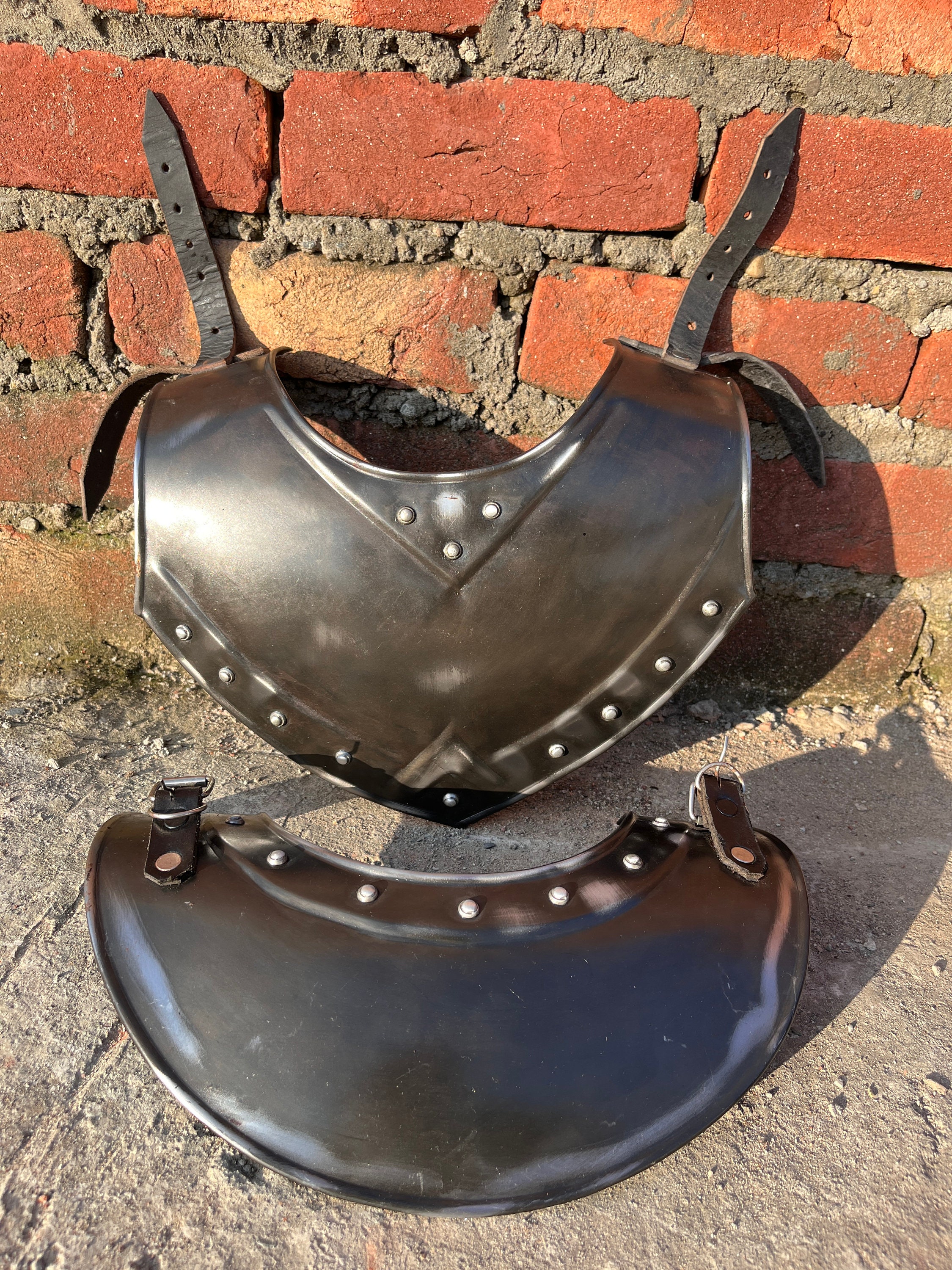 Medieval Gorget Neck Plate Armor Adjustable - Both Front & Back - Etsy
