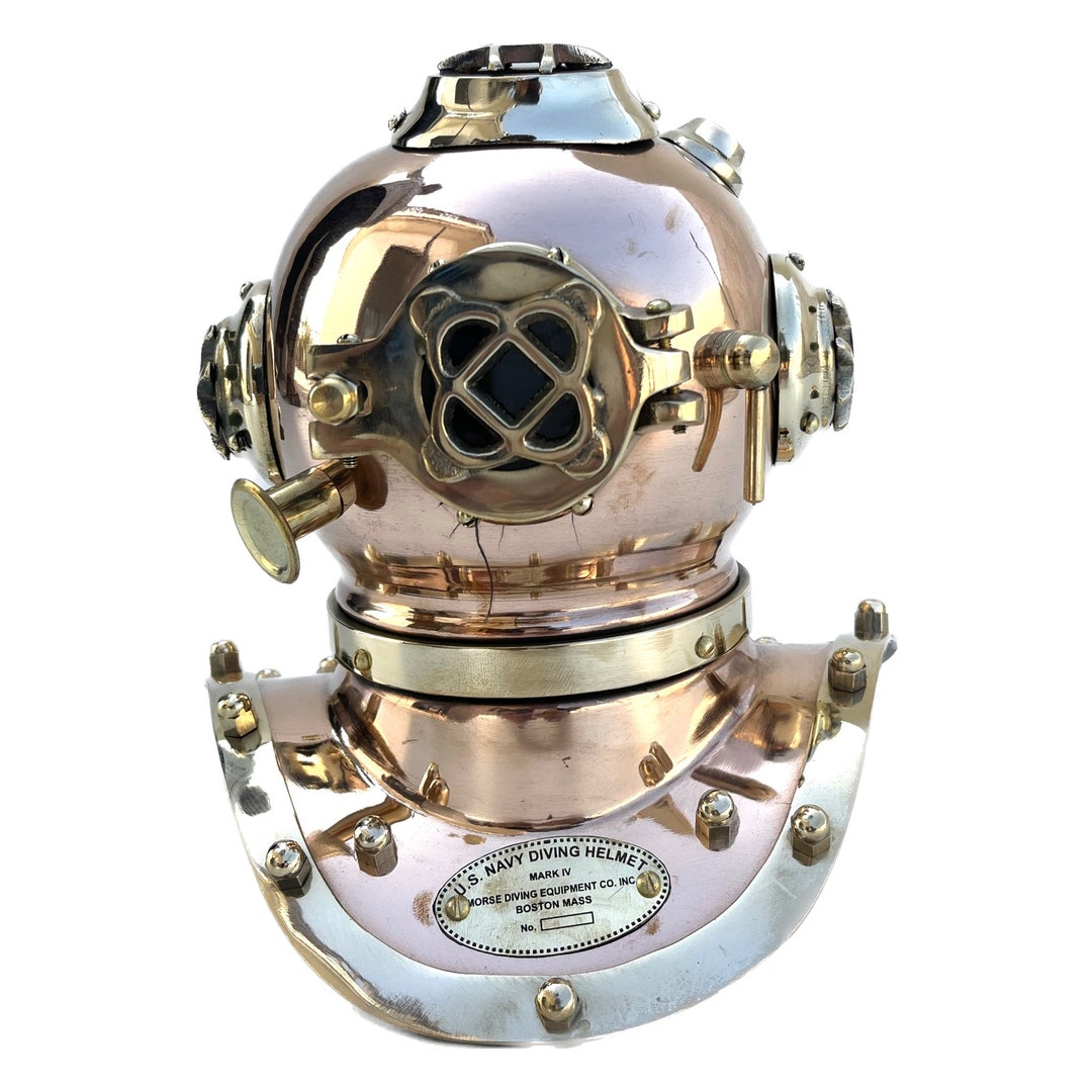 Copper Brass Scubadivers Diving Helmet Replica Miniature US Navy Helmet ...