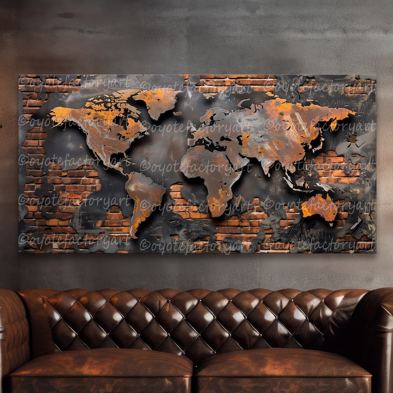 Map Wall Decor - Etsy