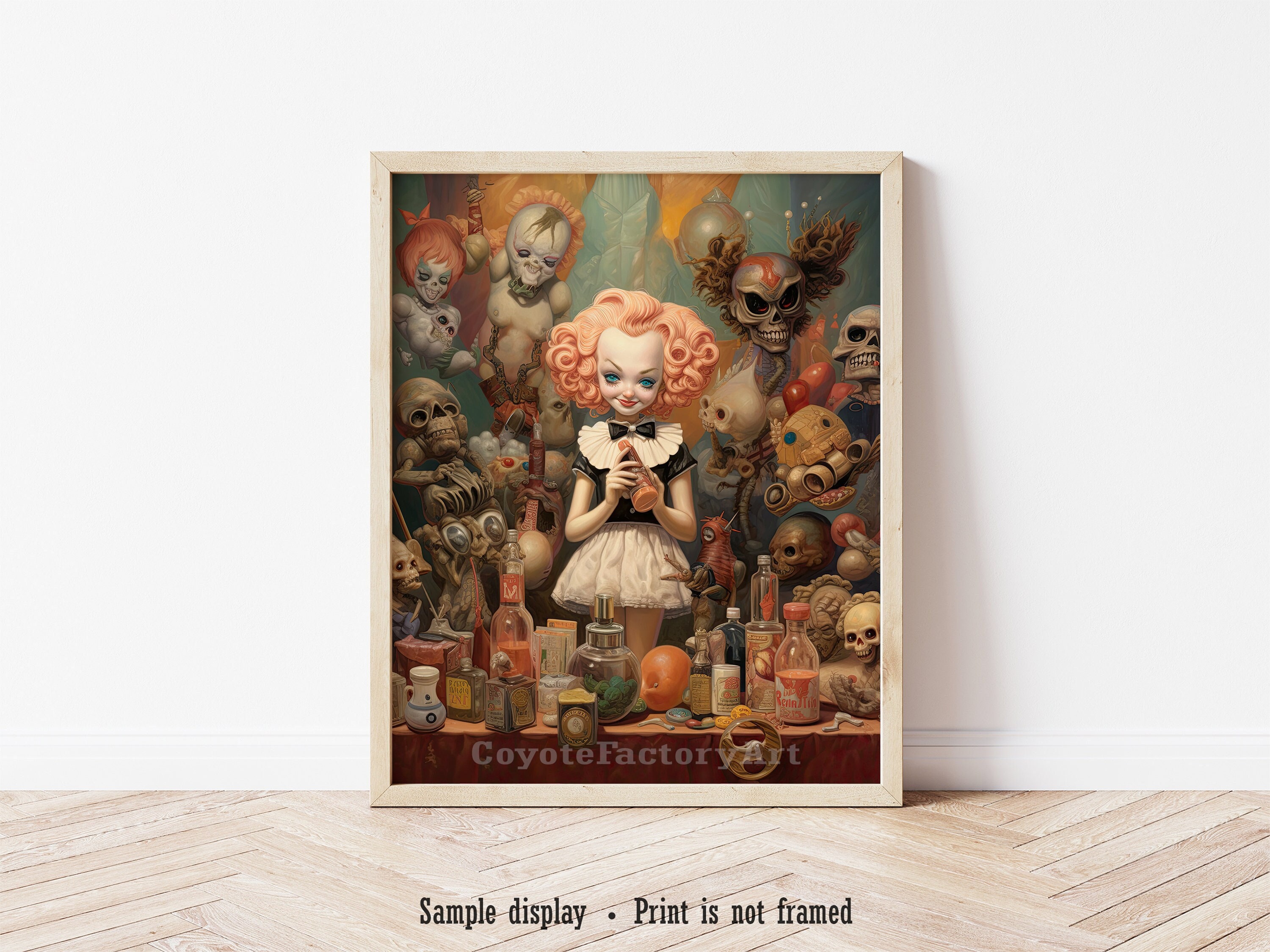 Spooky Weird Strange Cute Girl and Scary Freaks, Macabre Lowbrow Pop ...