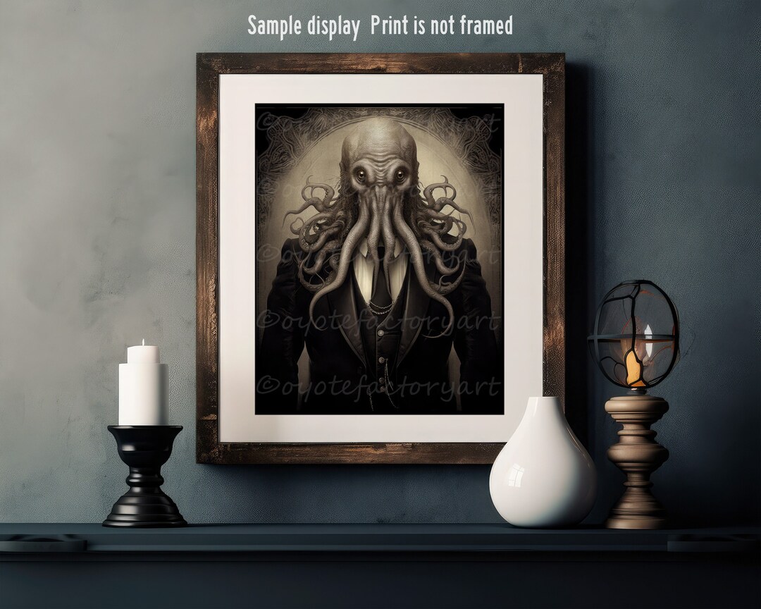 Cthulhu Gothic Victorian Portrait Poster Print or Canvas, Lovecraft ...
