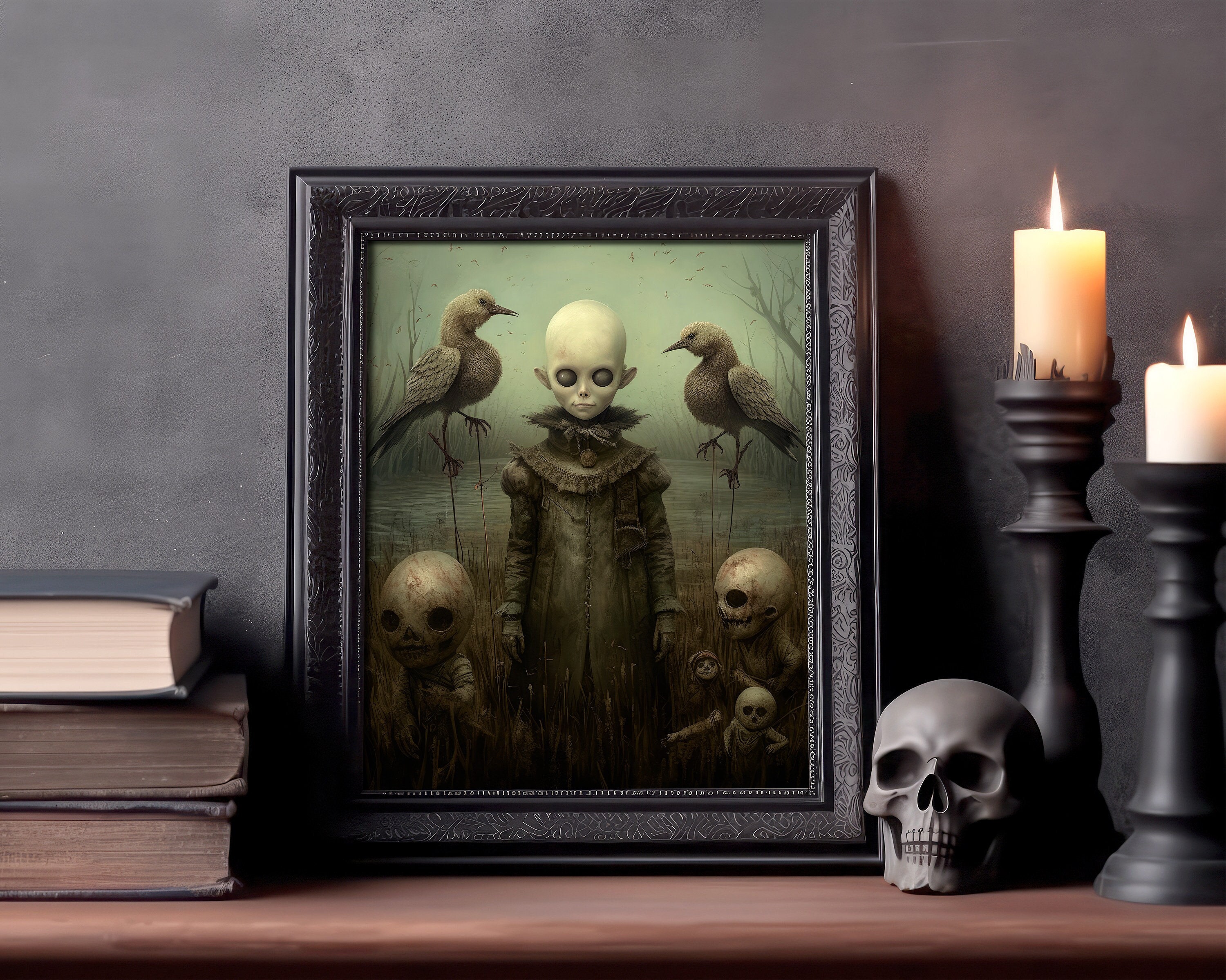 Macabre Swamp Dolls Art Print, Dark Academia Gothic Home Decor - Etsy