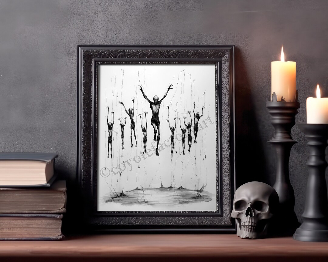 Macabre Dance of the Dead Spirits Print or Canvas, Gothic Home Decor - Etsy