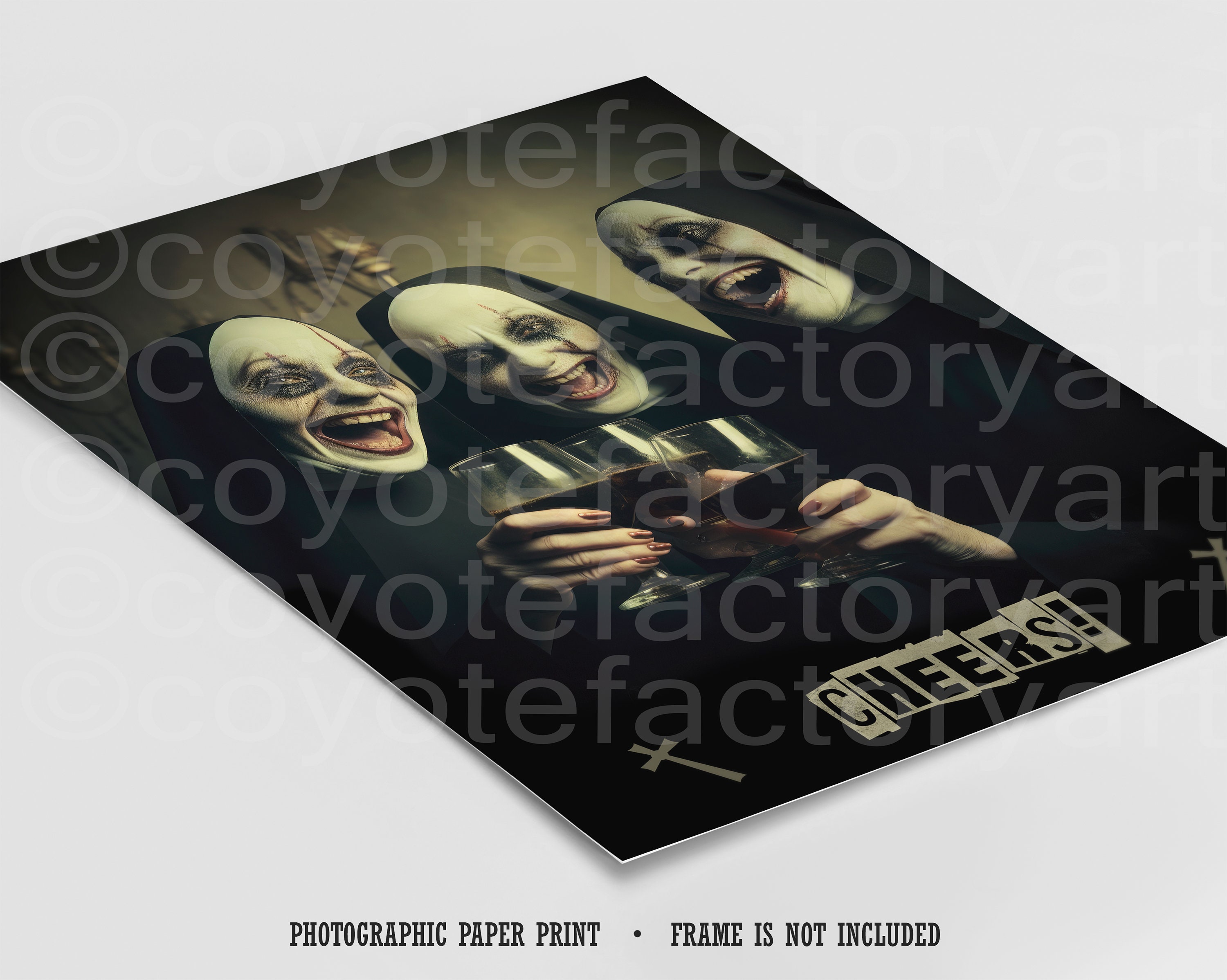 Cheers Unholy Gothic Nuns Drinking Poster Print or Canvas - Etsy