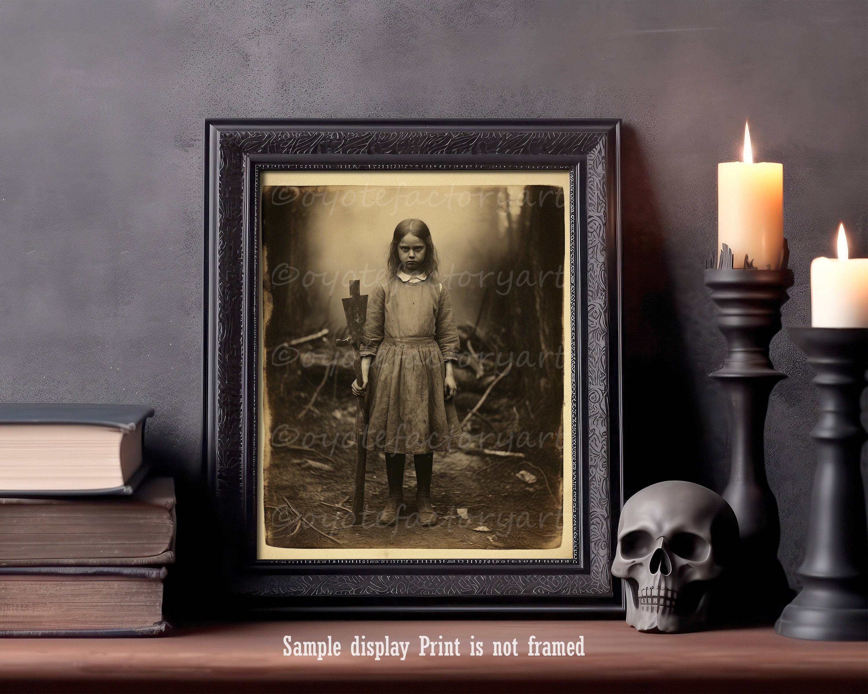 Oddities and Curiosities Weird Girl With Ax Poster Print or - Etsy