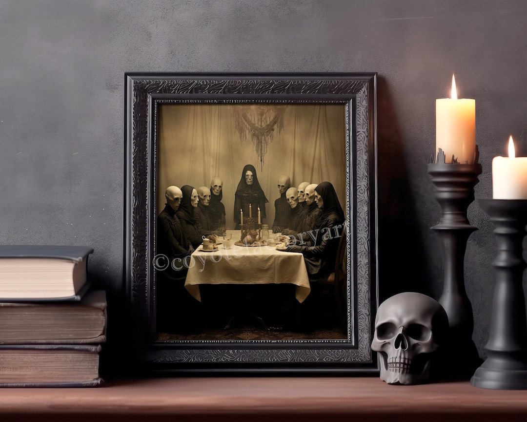 Macabre Gothic Dinner Photography Print, Dark Academia Wall Art - Etsy