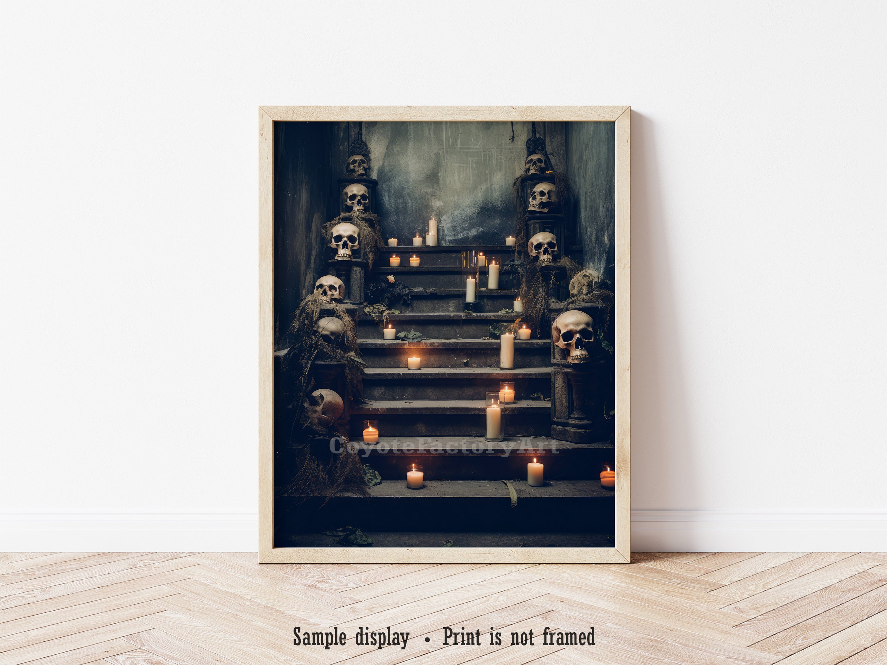 Gothic Skulls and Candles Occult Poster Print or Canvas - Etsy