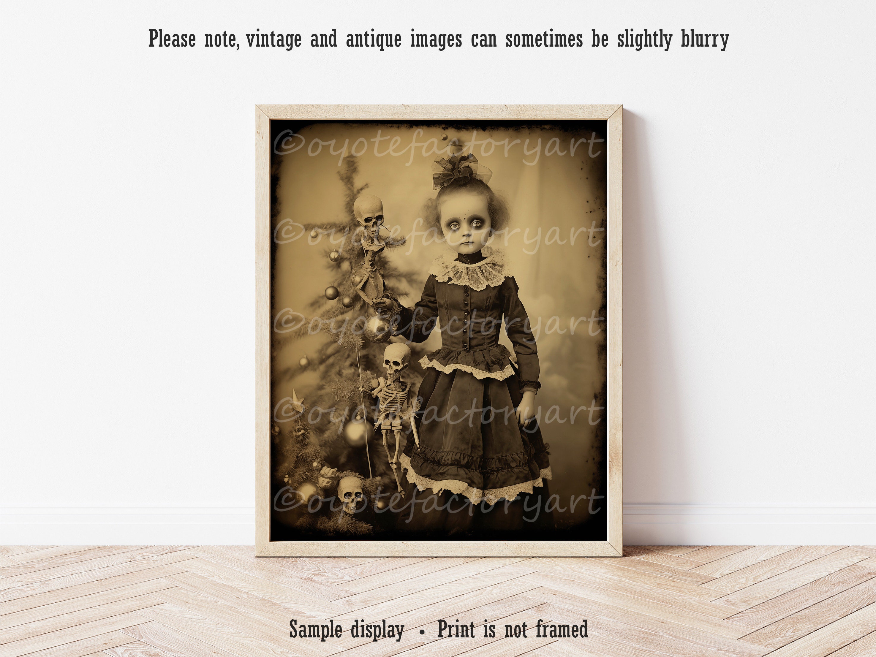 Christmas Oddities Weird Creepy Girl, Odd Vintage Skeleton Art, Gothic ...