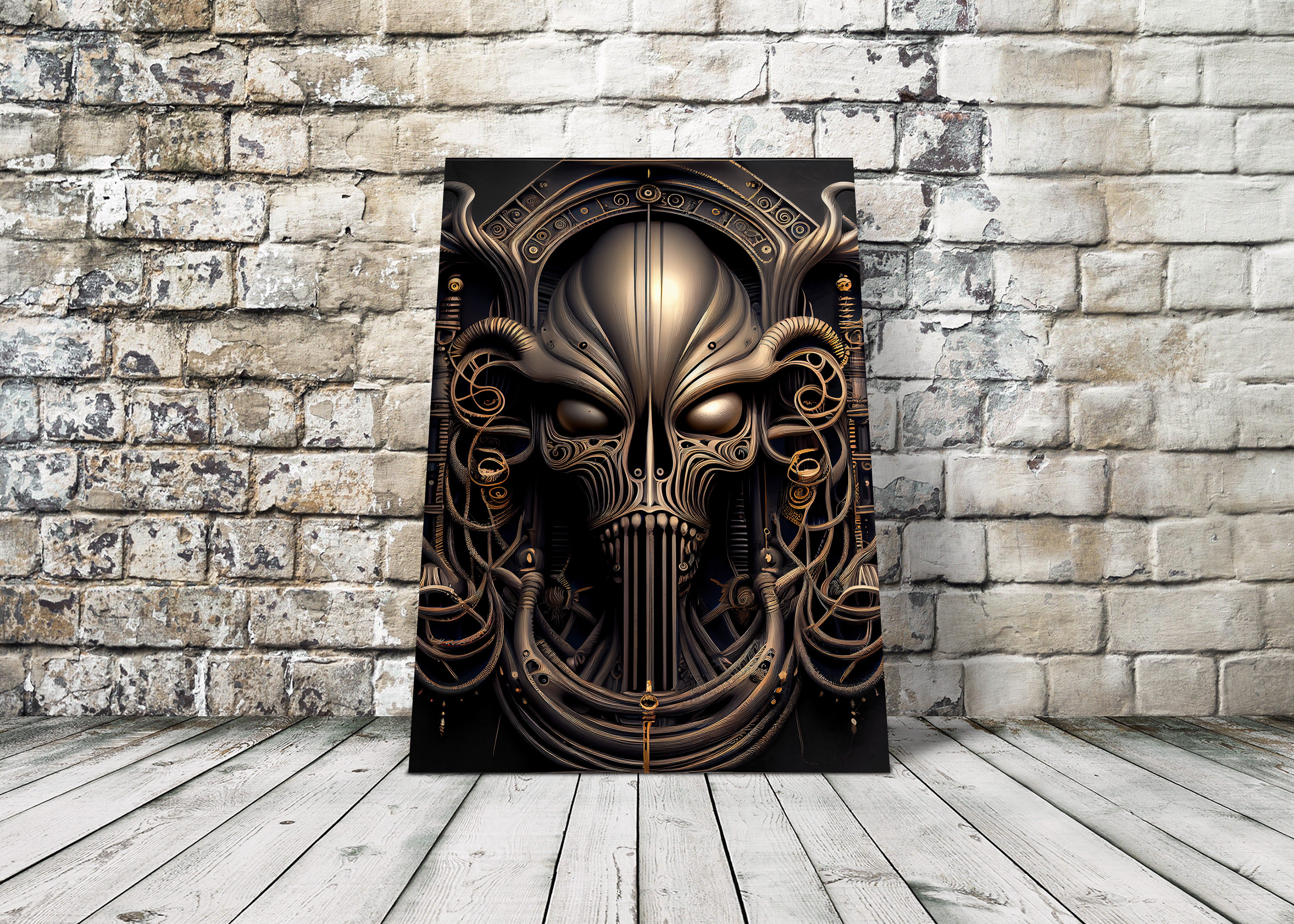 Xenomorph Giger Style Art Print, Alien Robot Home Decor - Etsy