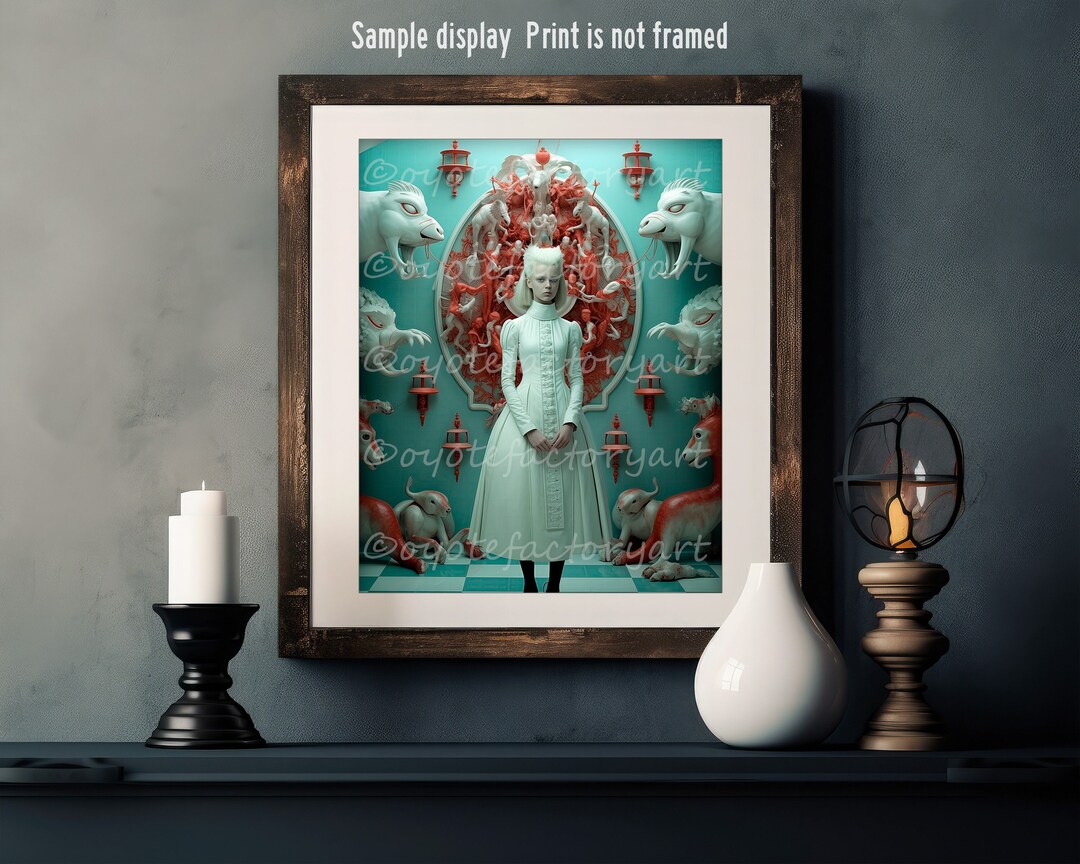 Scary Pop Surrealism, Weird Lady and Creatures, Surreal Strange Woman ...