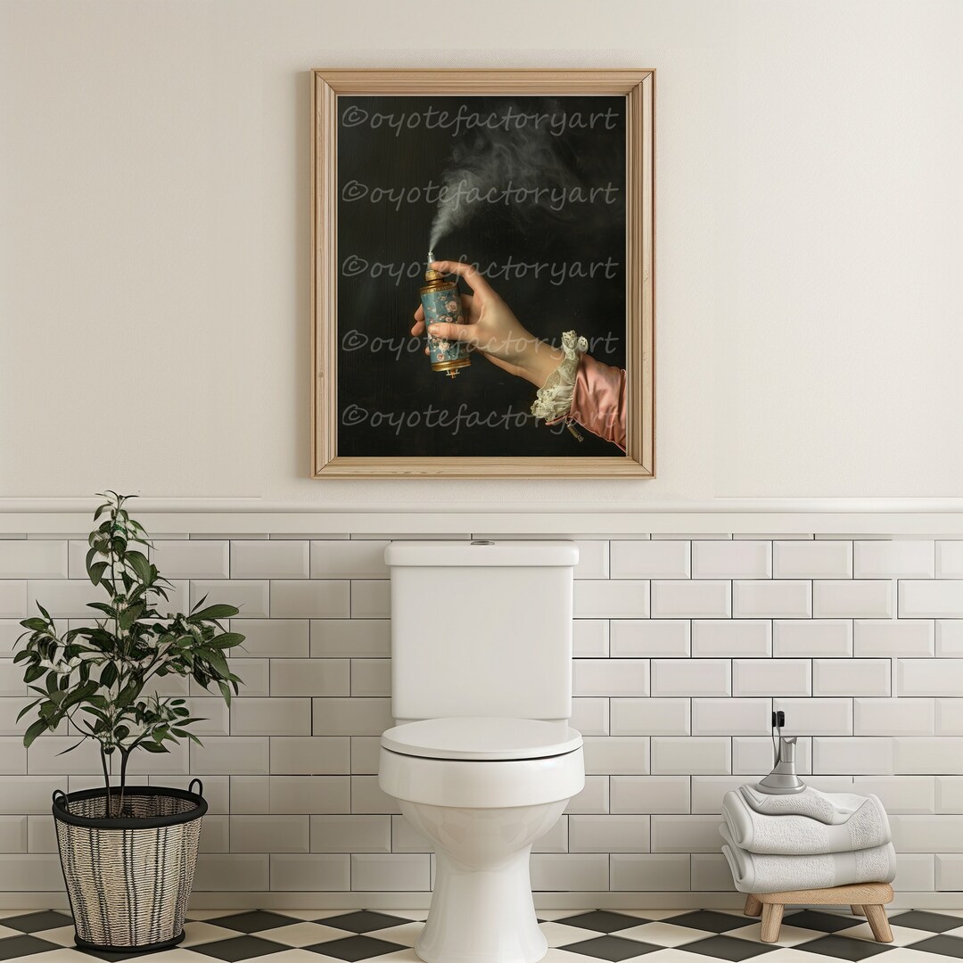 Stinky Bathroom Poster Print or Canvas, Toilet Humor Gift Painting ...