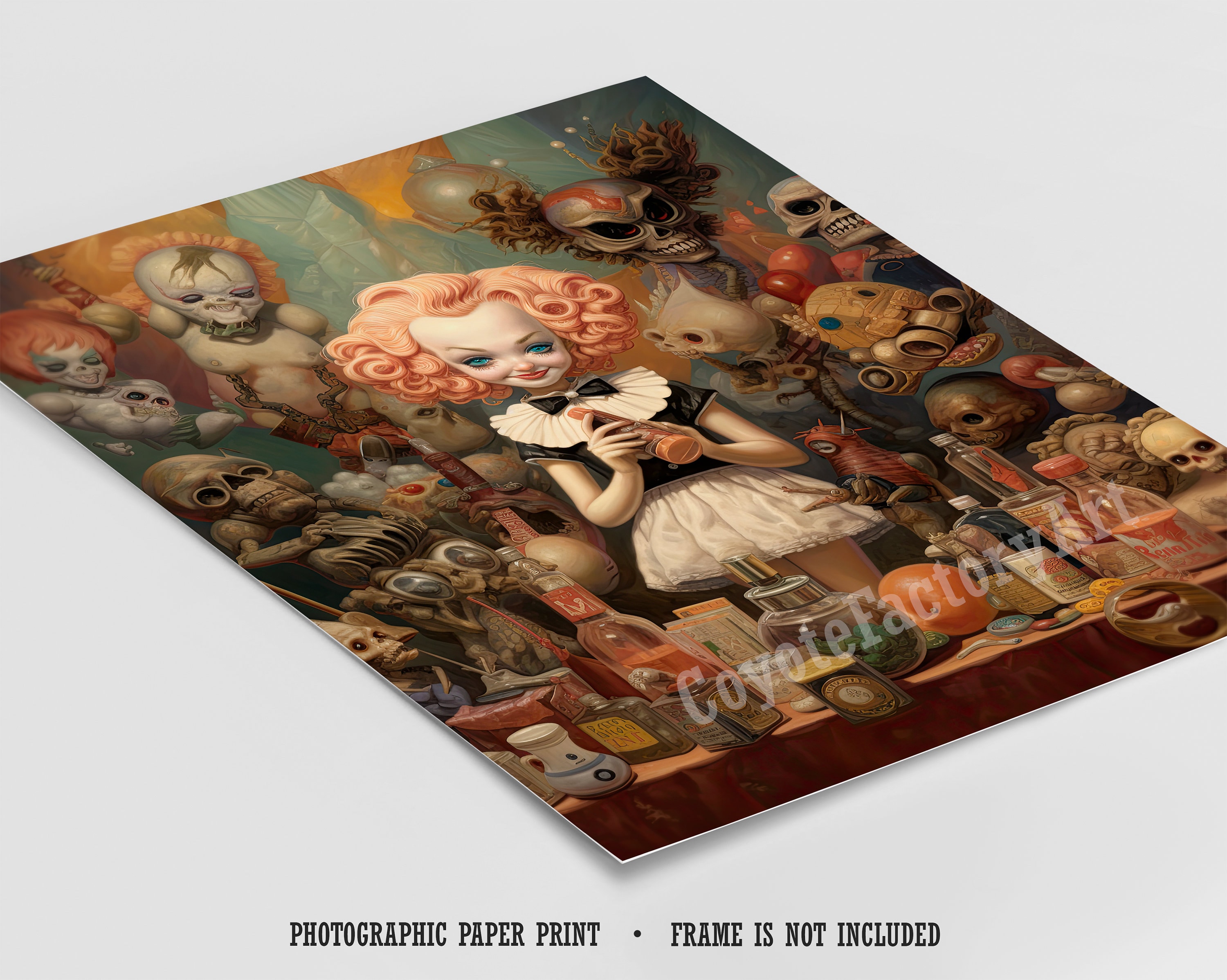 Spooky Weird Strange Cute Girl and Scary Freaks, Macabre Lowbrow Pop ...