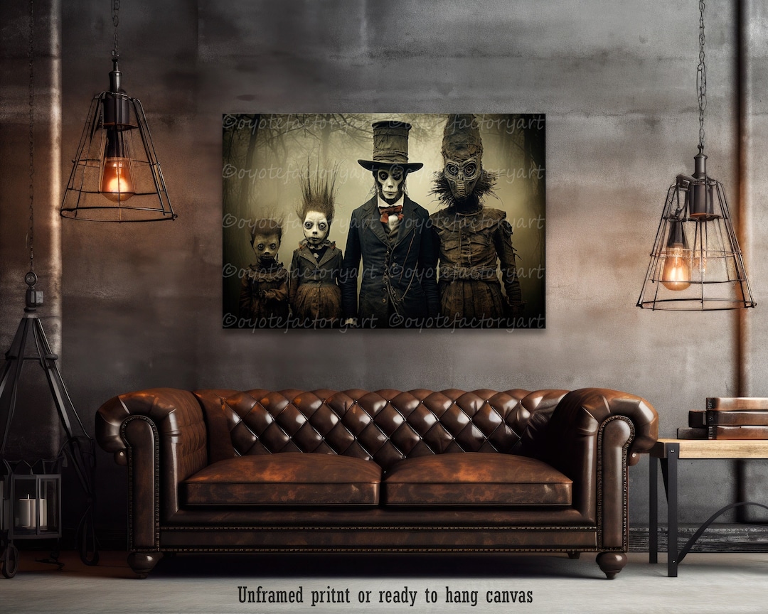 Weird Freaks Family Poster Print or Canvas, Horror Carnival, Odd ...