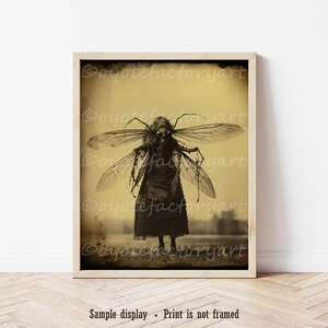 Freaky Insect Woman, Weird Creepy Girl, Odd Vintage Scary Poster Print ...