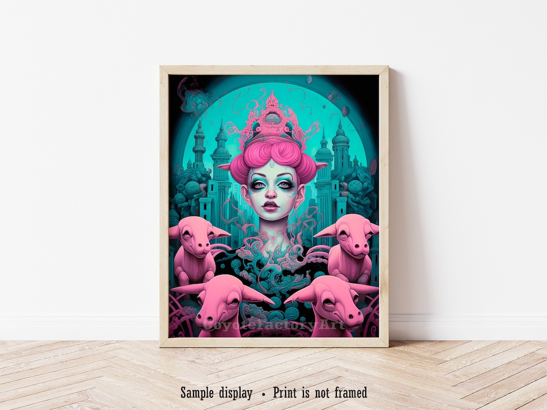 Lowbrow Pop Surrealist Art, Illustration Poster Print or Canvas ...