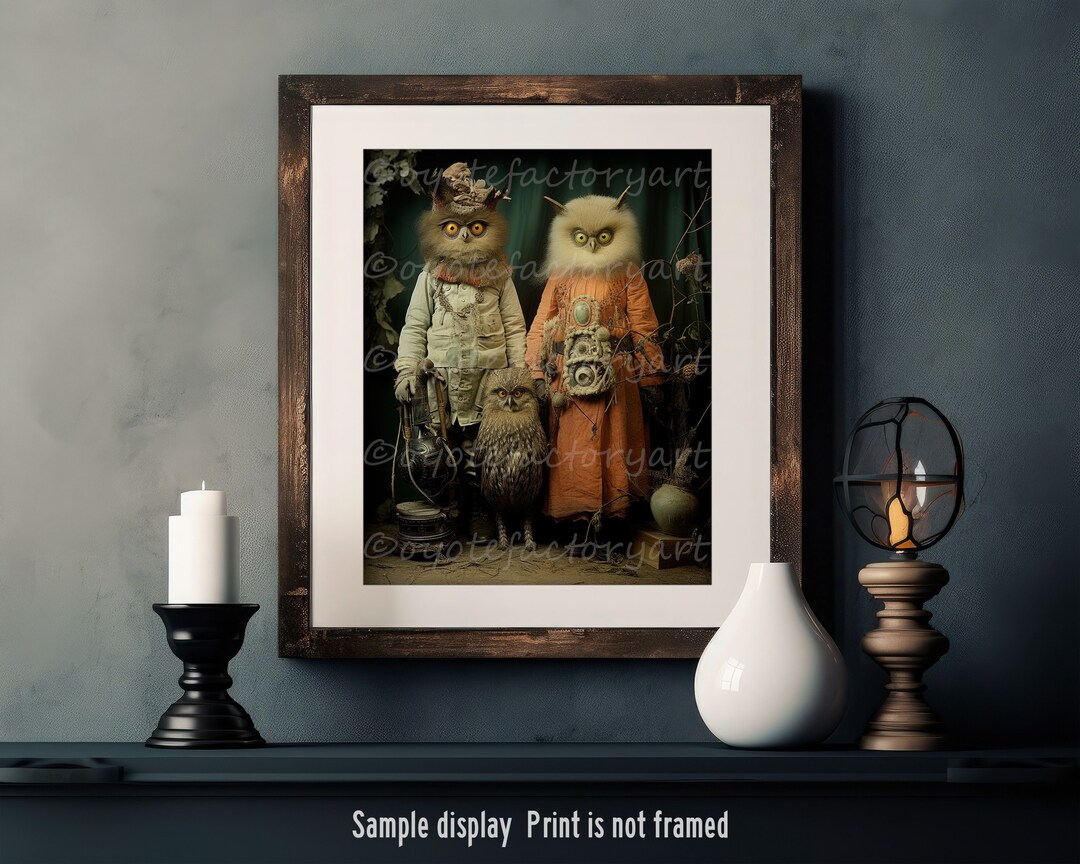 Oddities and Curiosities, Owls Family Poster Print or Canvas, Odd ...