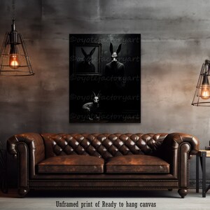 Surreal Bunny Disturbing Dark Wall Art, Creepy Scary Bunny Weird Horror ...