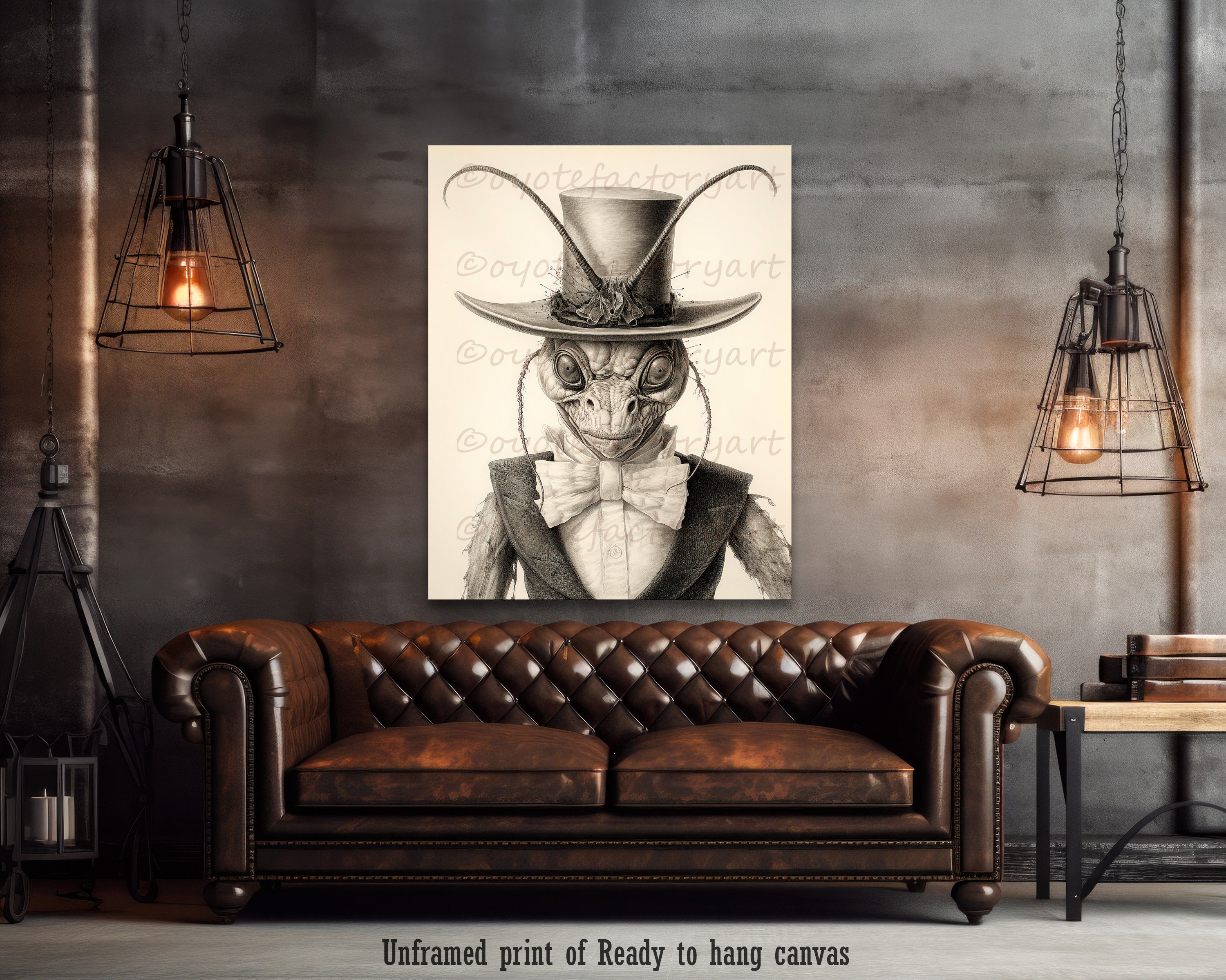 Praying Mantis Gothic Victorian Portrait Poster Print or - Etsy