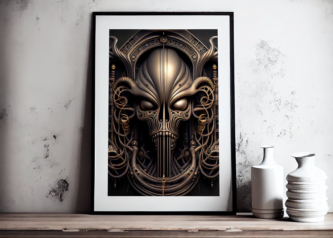 Xenomorph Giger Style Art Print, Alien Robot Home Decor - Etsy