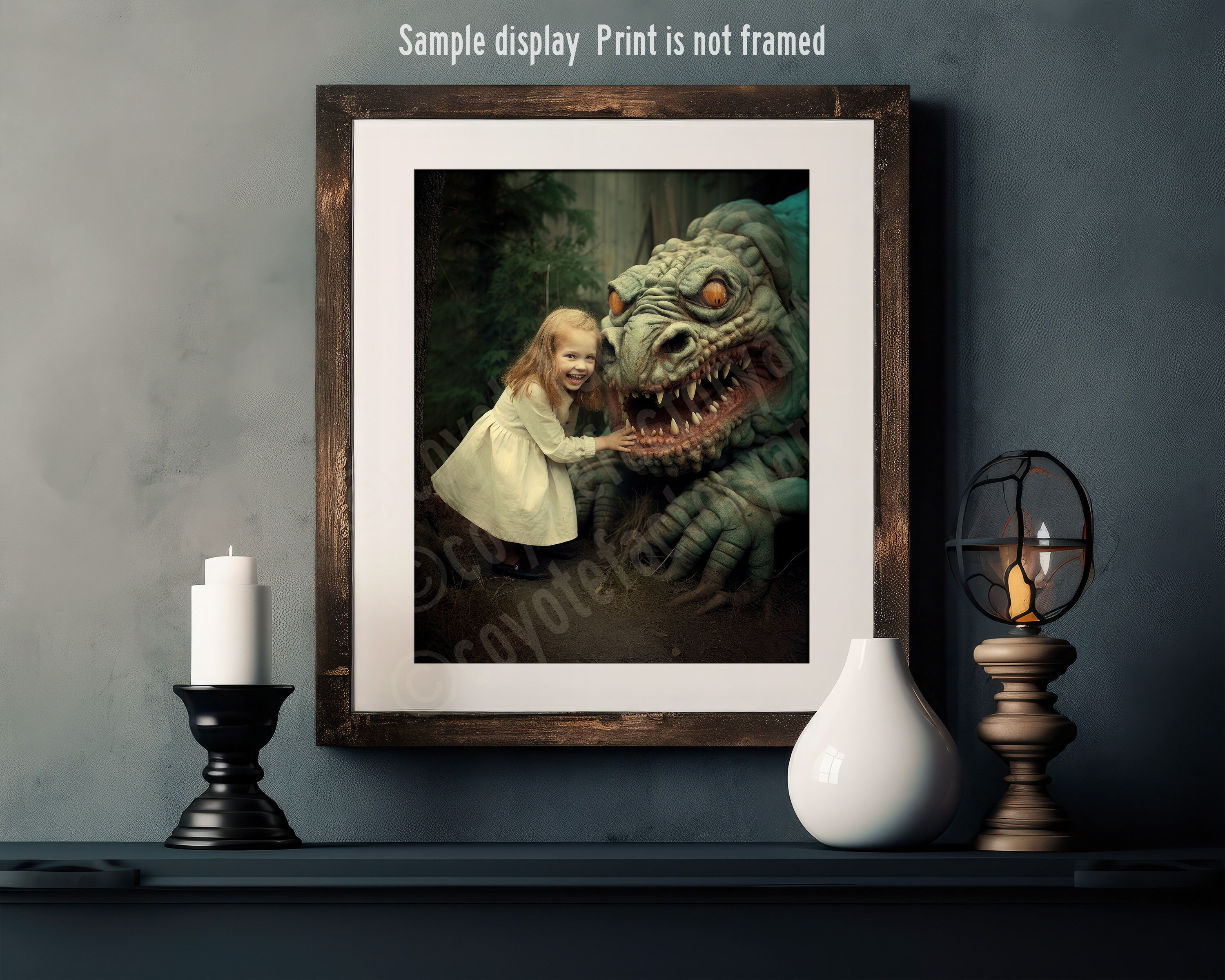 Cute Girl, Weird Art, Child and Creepy Monster, Beauty and the Beast ...