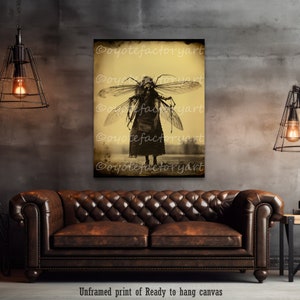 Freaky Insect Woman, Weird Creepy Girl, Odd Vintage Scary Poster Print ...