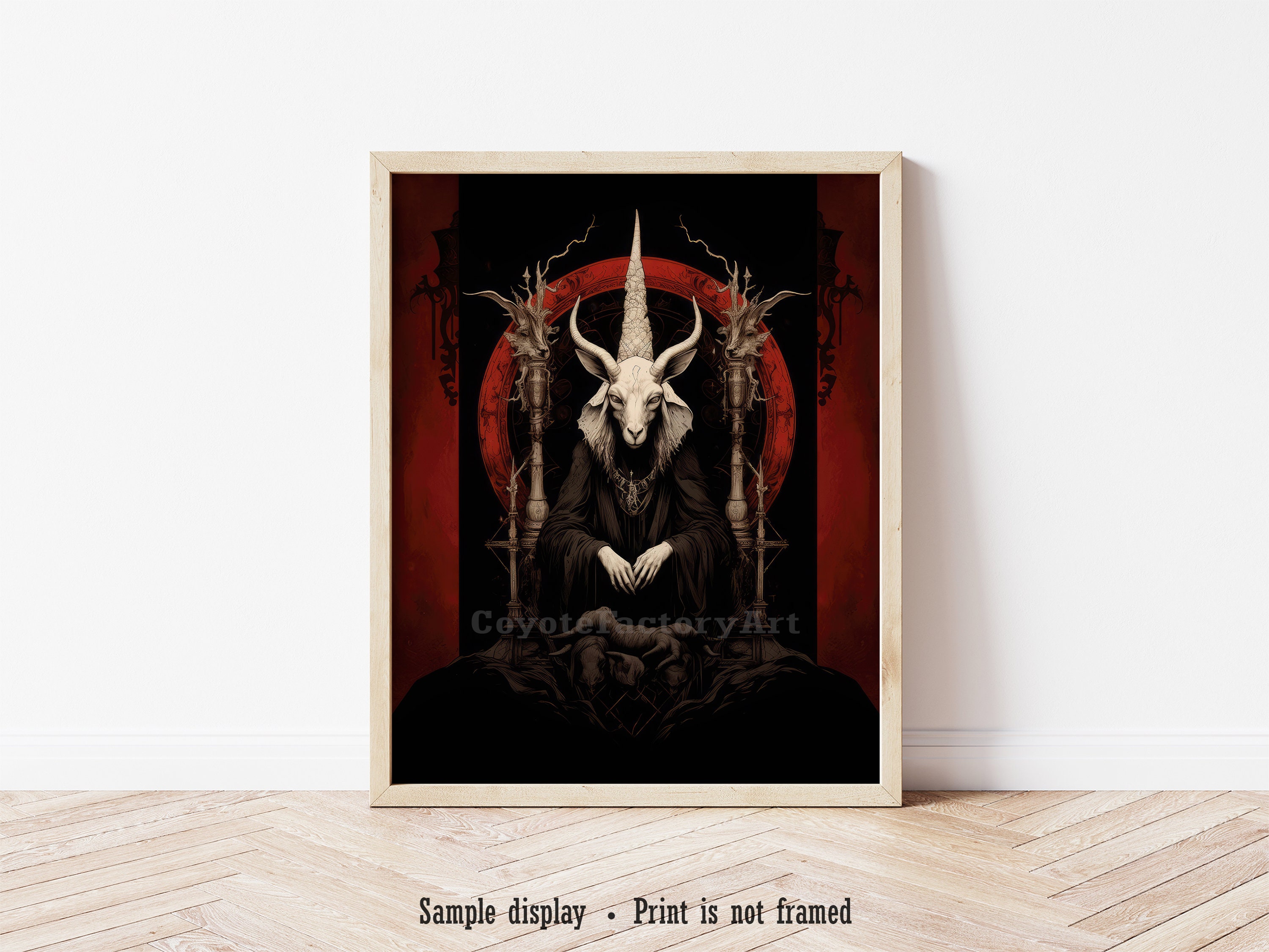 Occult Baphomet Gothic Goat Poster Print or Canvas Dark - Etsy