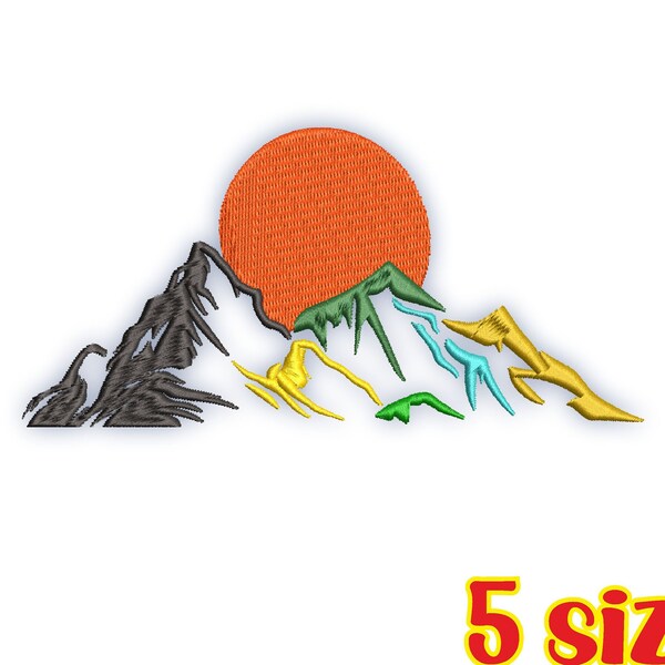 Mountain Embroidery File - Etsy