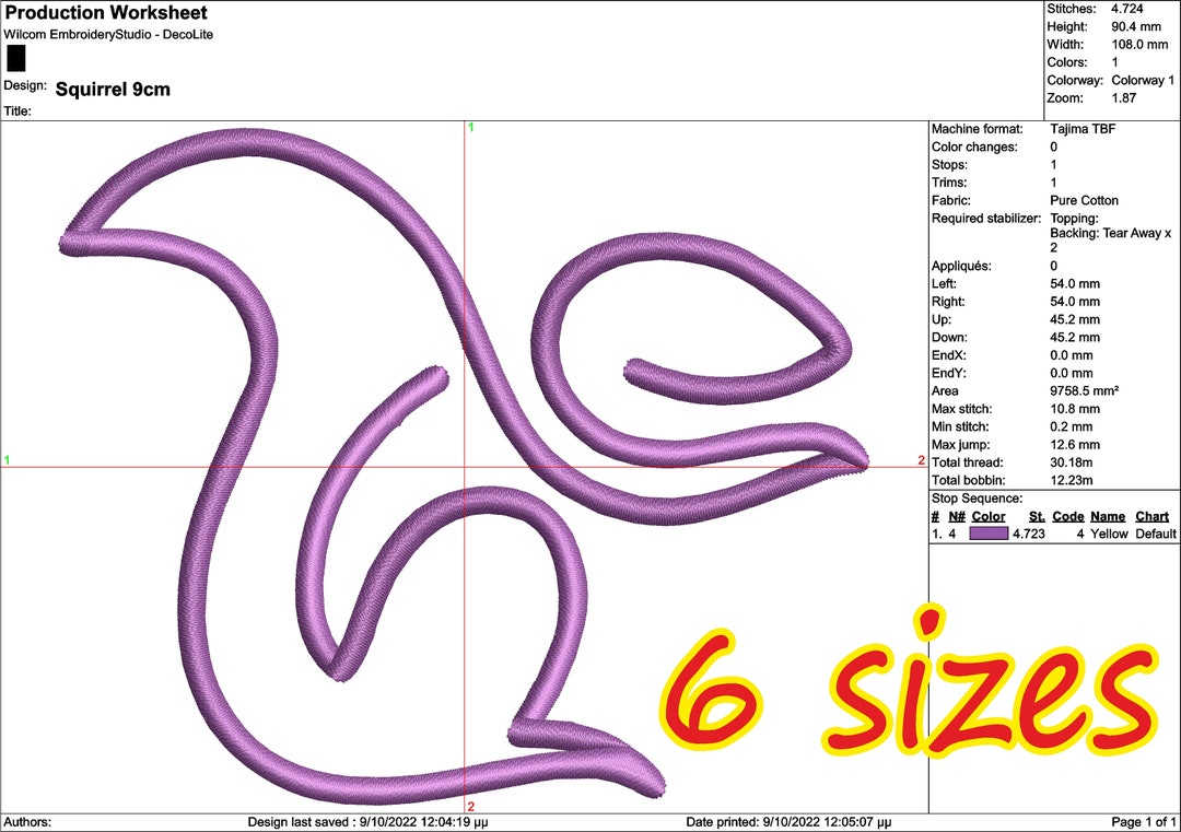 Squirrel Outline Set of 6 Sizes Satin Stitch Embroidery Digital File ...