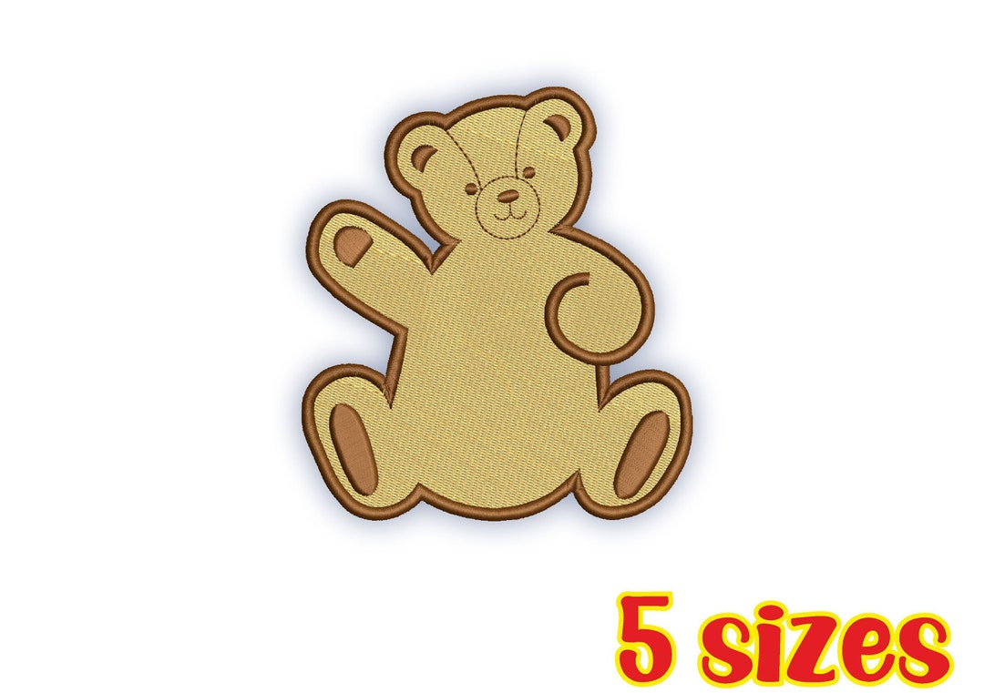 Teddy Bear Set of 5 Sizes / Embroidery Digital File / Machine ...