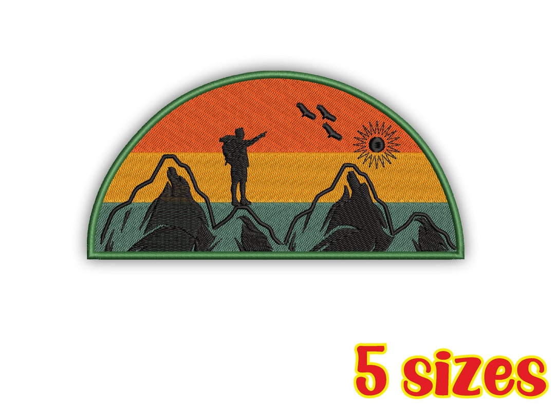 Hiking - Adventure Design Set of 5 Sizes / Embroidery Digital File ...