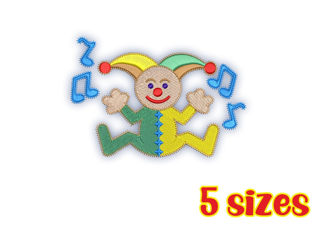 Pierrot Set of 5 Sizes/ Embroidery Digital File / Machine Embroidery ...