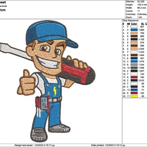 Handyman Set of 3 Sizes/ Embroidery Digital File / Machine Embroidery ...