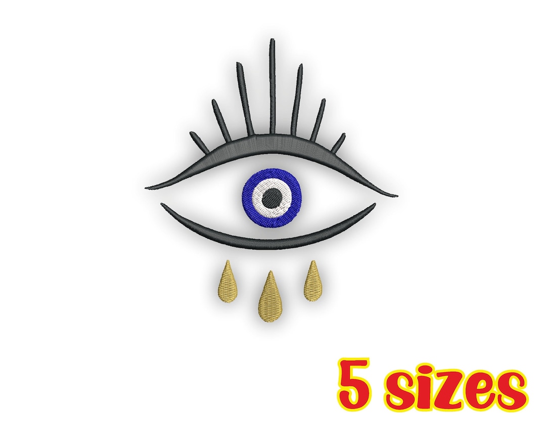 Nazar Eye Set of 5 Sizes / Evil Eye / Embroidery Digital File / Machine ...