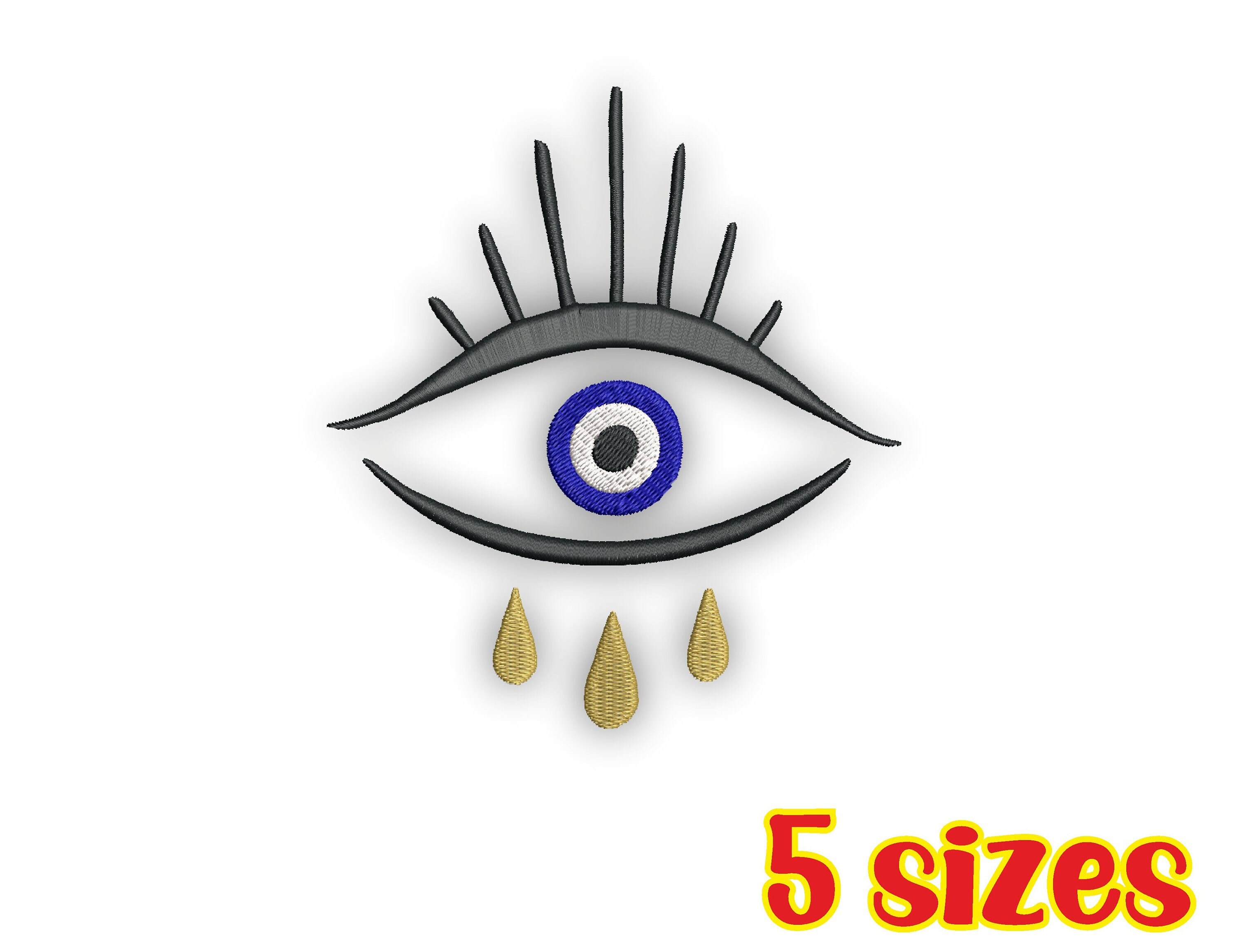 Nazar Eye Set of 5 Sizes / Evil Eye / Embroidery Digital File - Etsy