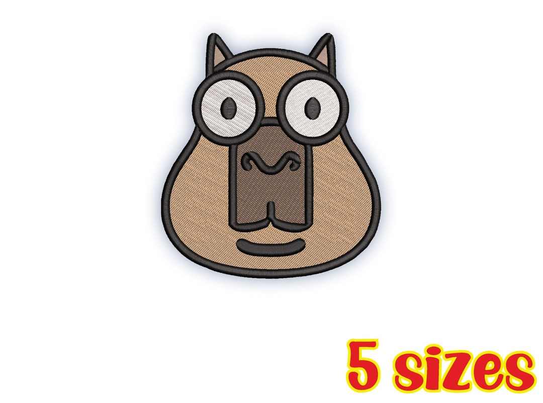 Cute Capybara Face Set of 5 Sizes / Embroidery Digital File / Machine ...