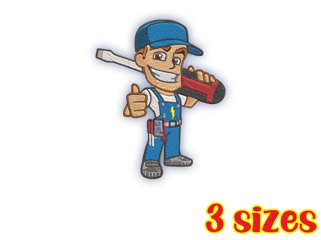 Handyman Set of 3 Sizes/ Embroidery Digital File / Machine Embroidery ...