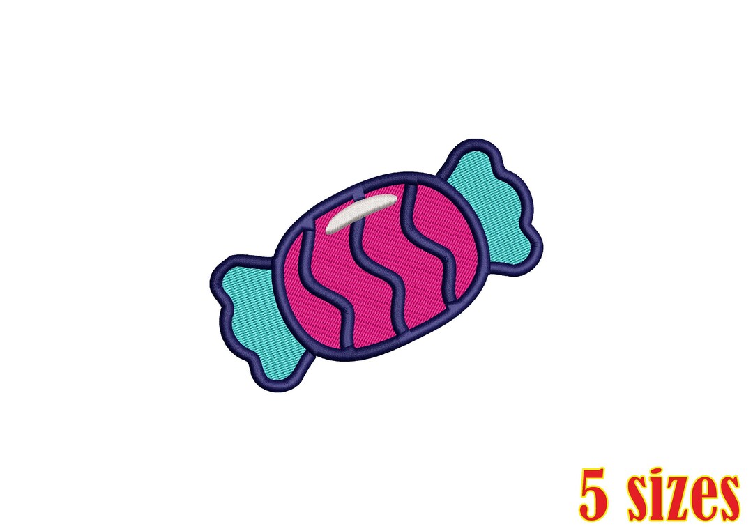 Cute Candy Set of 5 Sizes/ Embroidery Digital File / Machine Embroidery ...