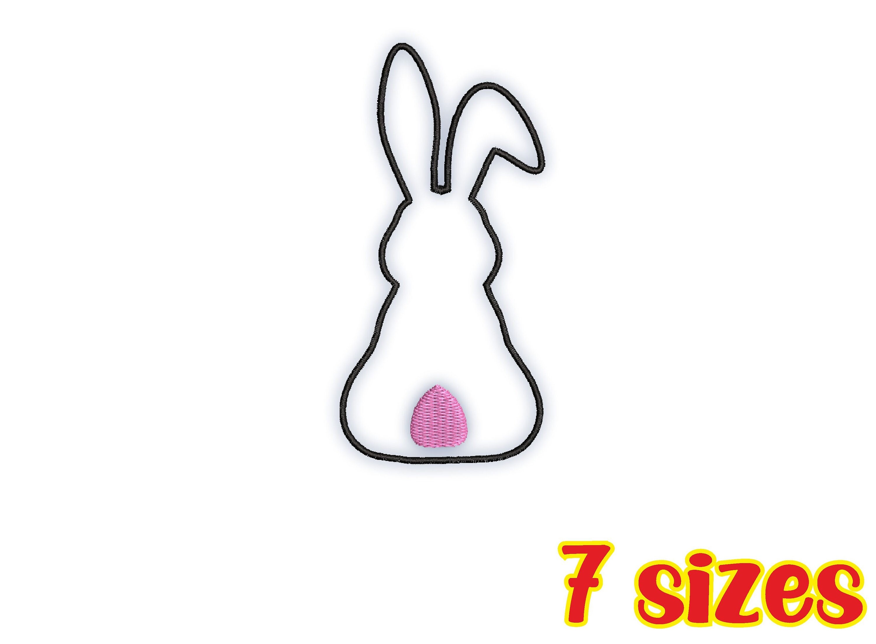Easter Bunny Outline Set of 7 Sizes / Embroidery Digital File - Etsy