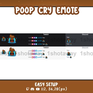 Poop Emoji, Twitch Poop Emotes, Poop Stream Emote, Poop Emote for ...