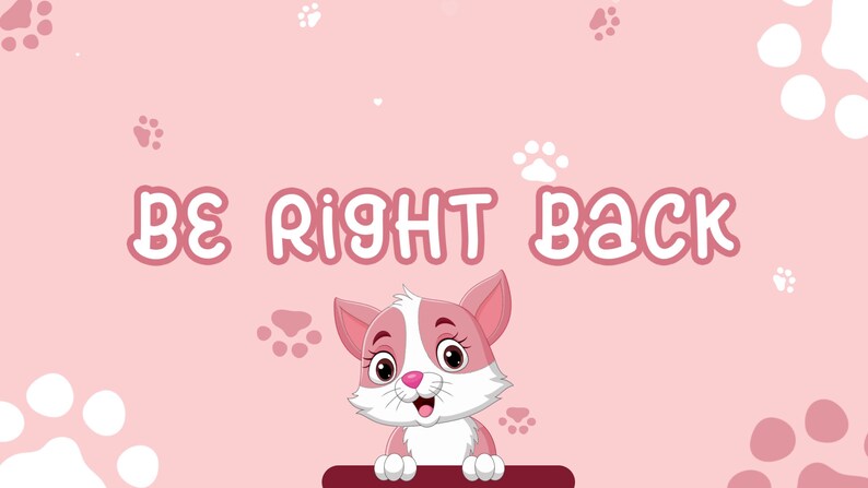 Animated Twitch Overlay Cute Kitty, Pink Kawaii Stream Overlay, Cat ...