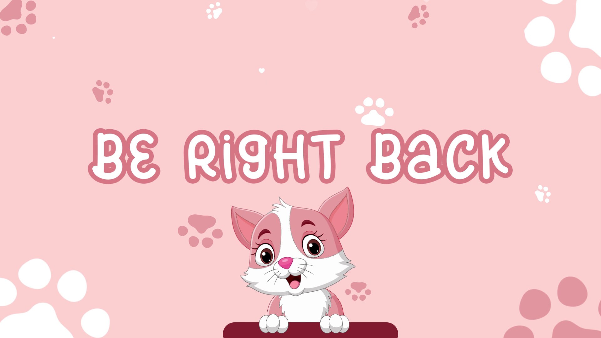 Animated Twitch Overlay Cute Kitty, Pink Kawaii Stream Overlay, Cat ...