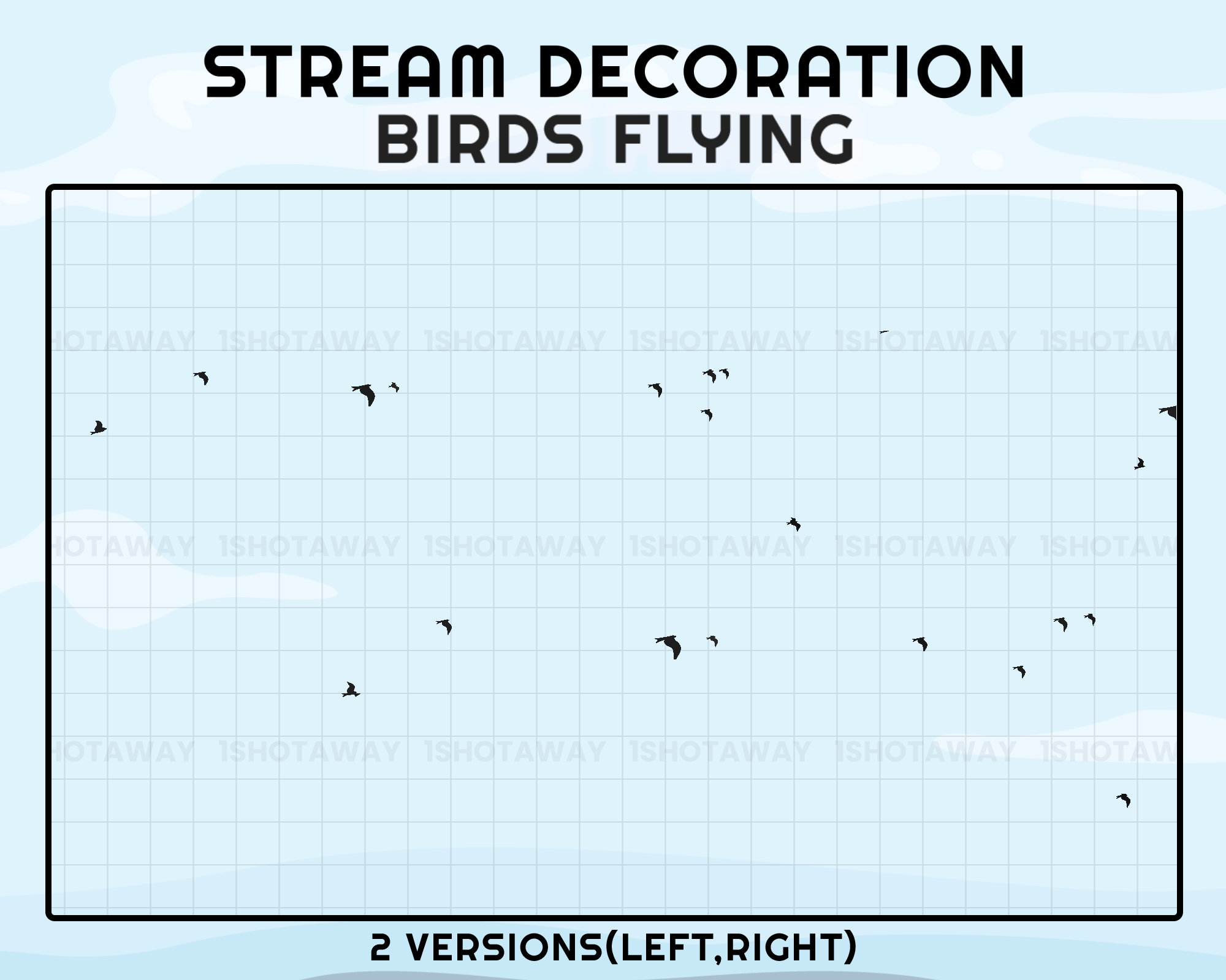 Birds Flying Stream Decoration , Birds Twitch Overlay, Bird Flock ...