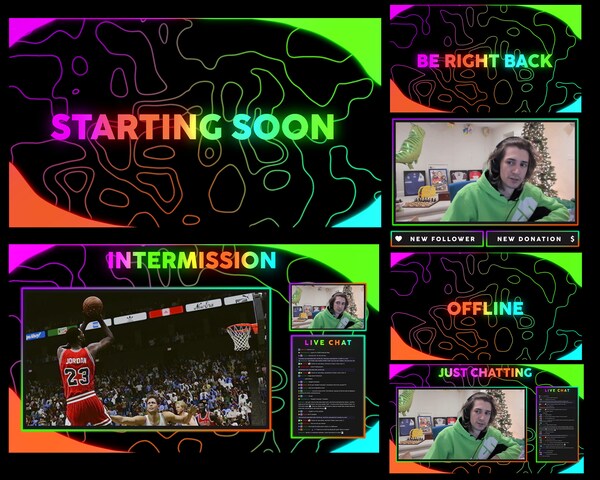 Windows 95 Retro Twitch Overlay Starter Pack Animated Overlays Panels ...