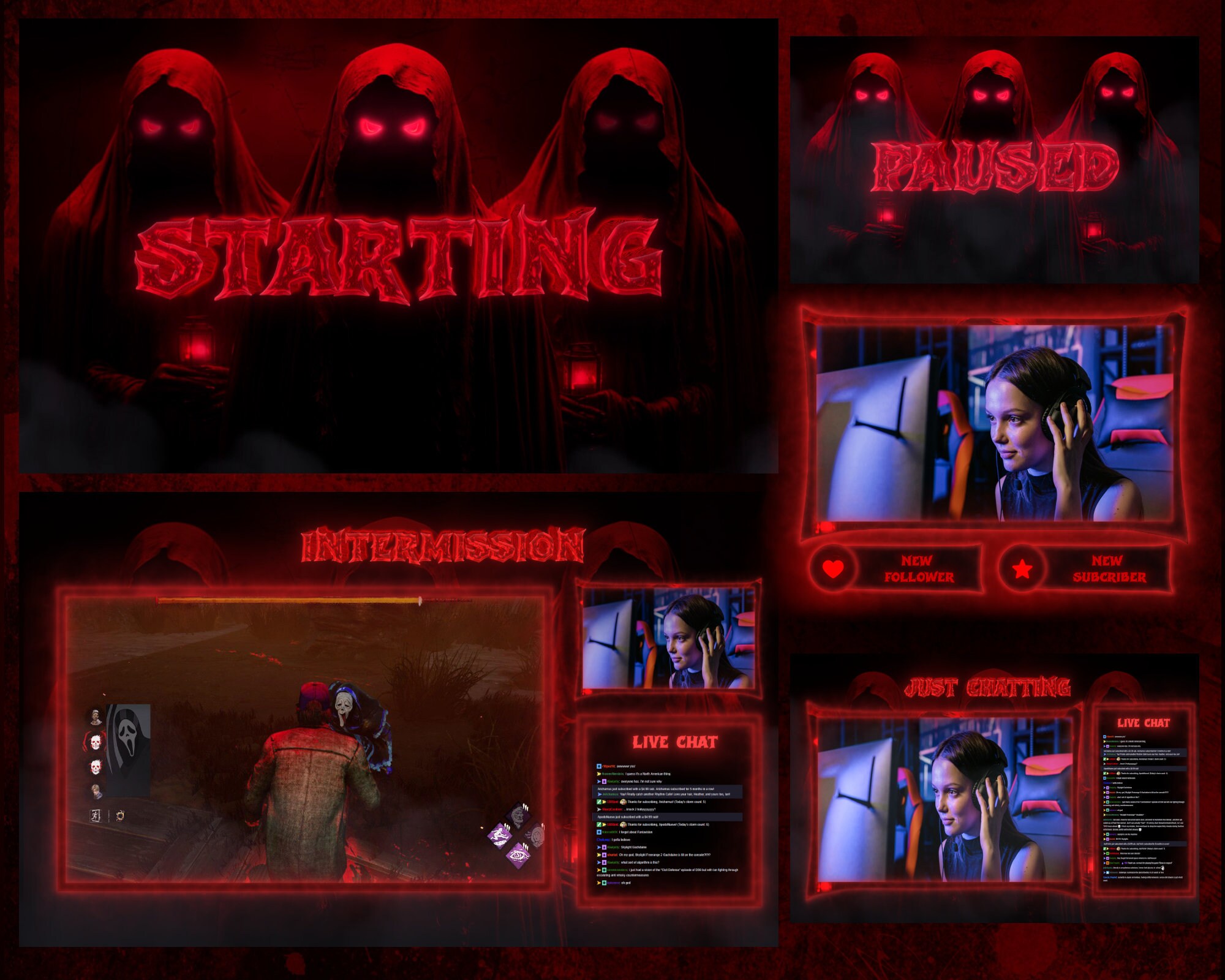 Twitch Devil Overlay Animated, Ghost Twitch Overlay, Twitch Horror ...