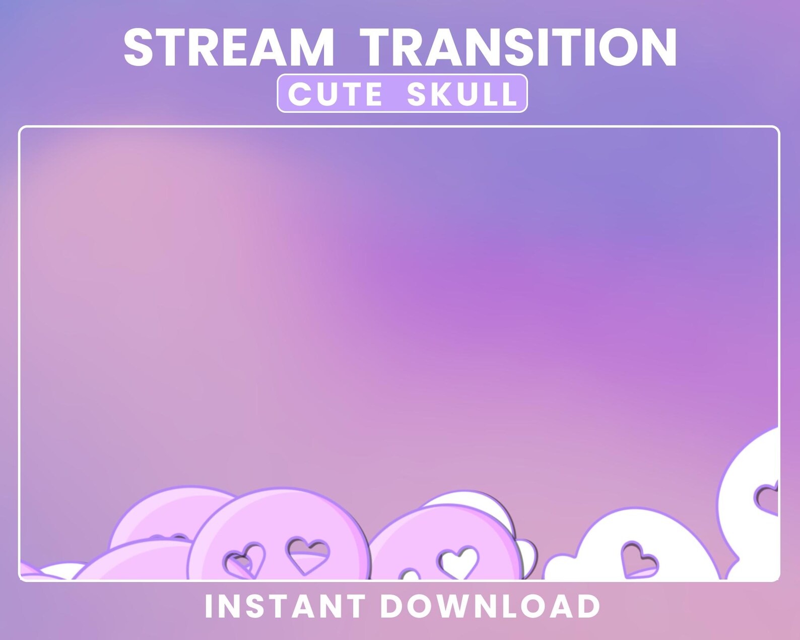 Twitch Stinger Transition, Cute Skull Transition, Animated Stream ...