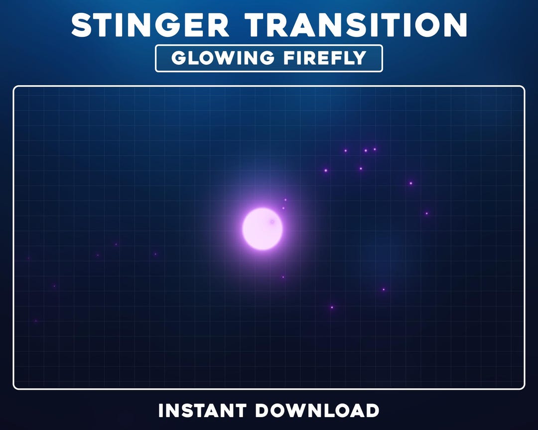Twitch Stinger Transition, Glowing Firefly Transition, Animated Stream ...