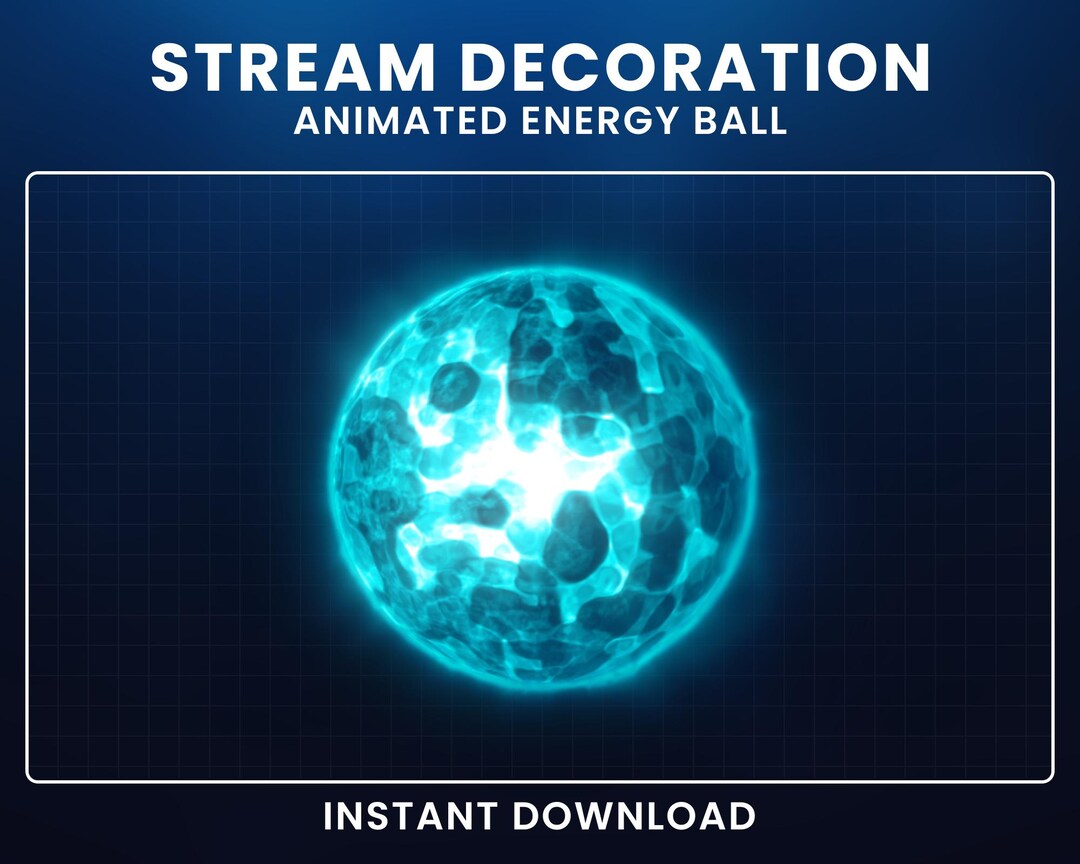 Animated Energy Ball Stream Decoration, Magical Ball, Energy Orb ...